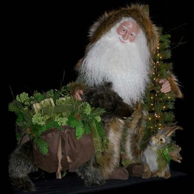 Wildwood Santa 26” | Woodland Santa with Bear | Stone Soup Santas