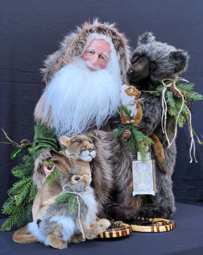 Mountain Wild 26" | Woodland Santa with Grizzly etc | Stone Soup Santas